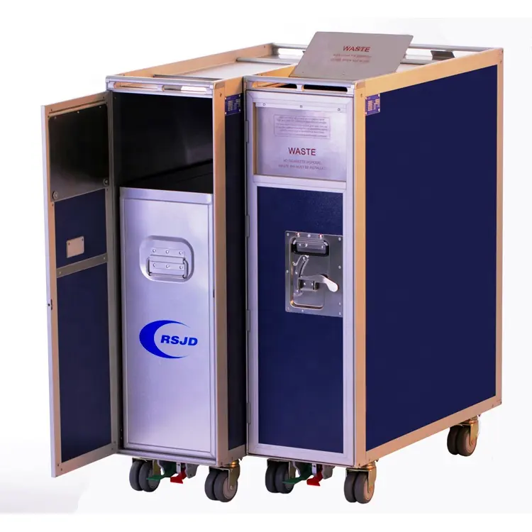 Full Size Airplane Rubbish Cart Trolley for Inflight Airline Aviation ...
